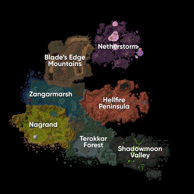 Outland Map Vs Draenor Map